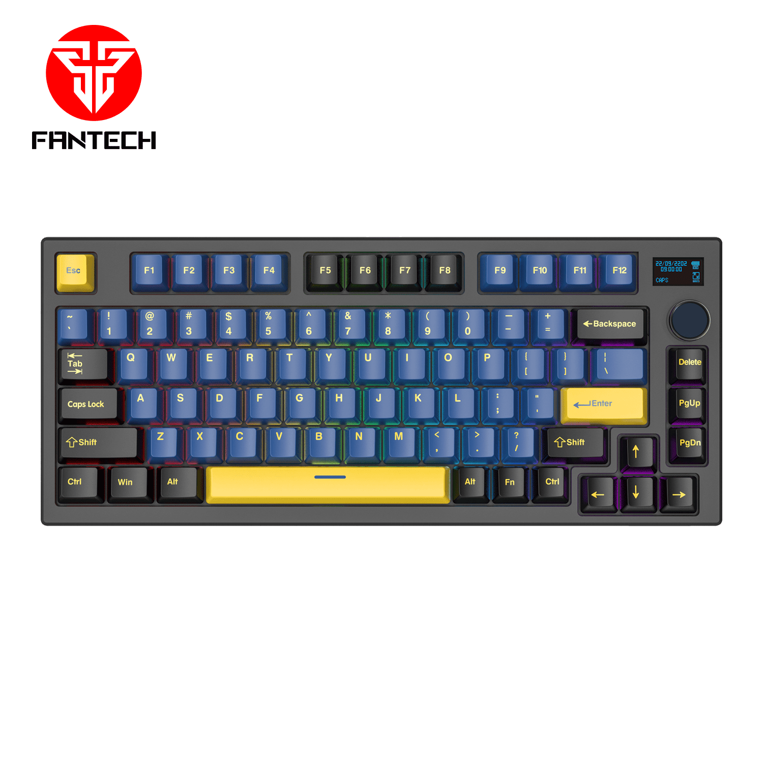 GEJMERSKA MEHANIČKA TASTATURA FANTECH MK910 MAXFIT81 GRAND COBALT (ŽUTI SWITCH)