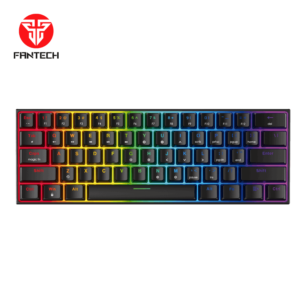 GEJMERSKA MEHANIČKA TASTATURA FANTECH MK857 MAXFIT61 CRNA (PLAVI SWITCH)