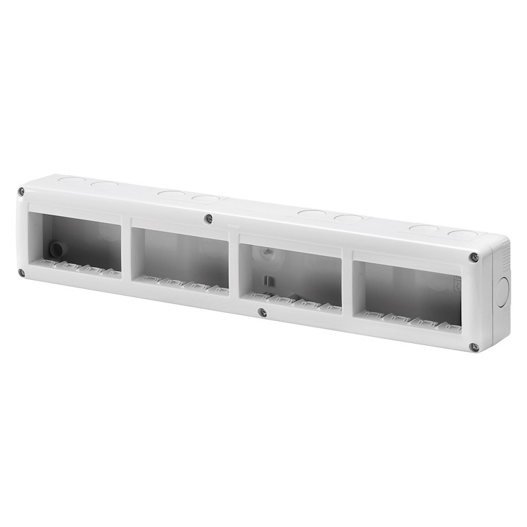 System, nadgradna kutija 4Mx4, horizontalna, IP40, siva