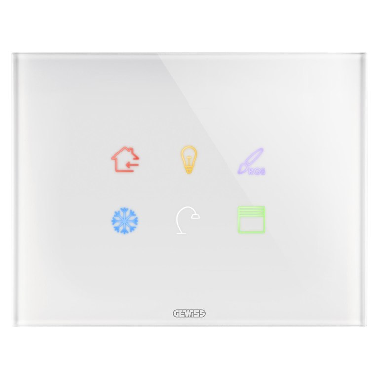 Chorus, ICE TOUCH KNX panel staklo, 6s, belo