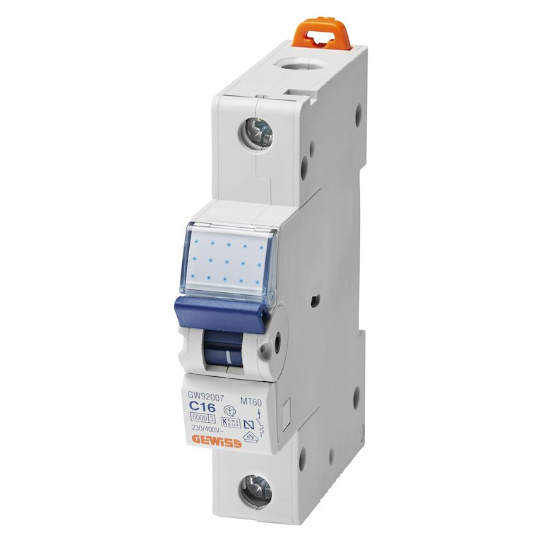 90MCB, Automatski osigurac MT60 1P 6A, C kriva, 6kA