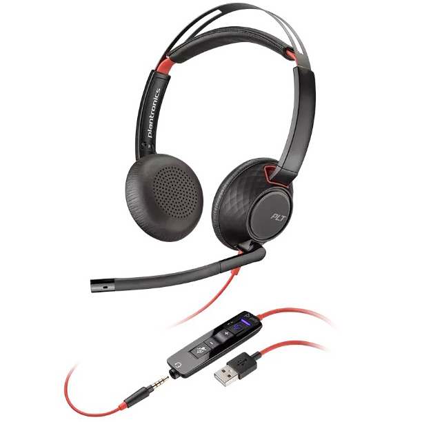 Poly Blackwire C5220 USB-A/3,5mm Stereo NC slušali MS