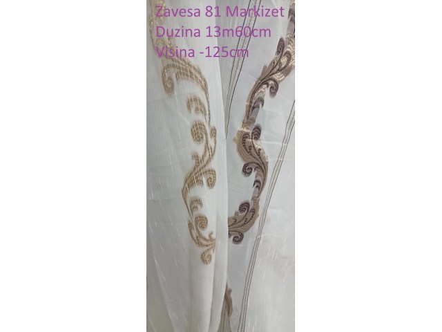 Zavesa 81 Markizet Duzina 13m60cm Visina -125cm