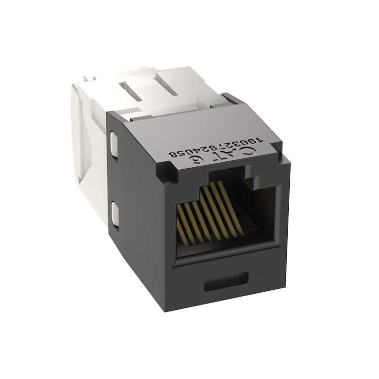 Mini-Com® UTP RJ45 Modul CAT6, TG Style, crni