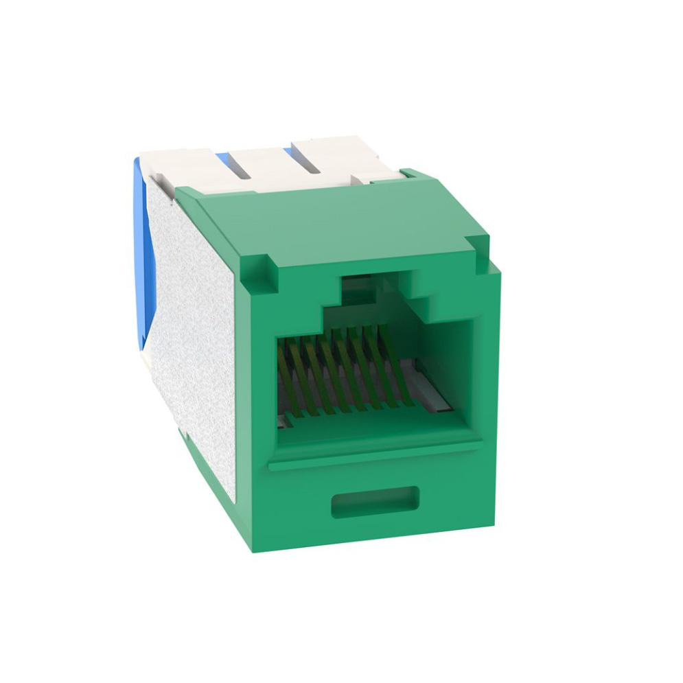 Mini-Com® UTP RJ45 Modul CAT6A, TG Style, zeleni