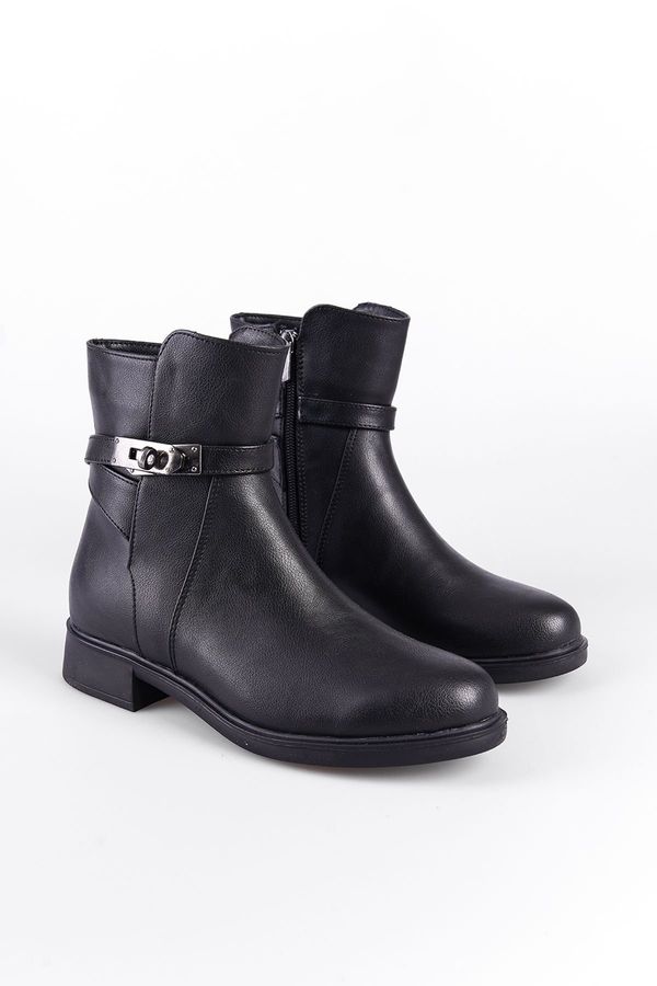 CAPONE OUTFITTERS METAL BUCKLE ZIPPER WOMEN'S BOOTS
