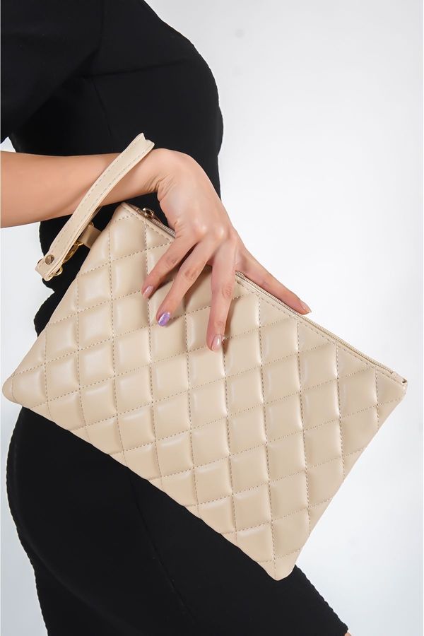CAPONE OUTFITTERS PARIS QUILTED WOMEN'S BEIGE BAG
