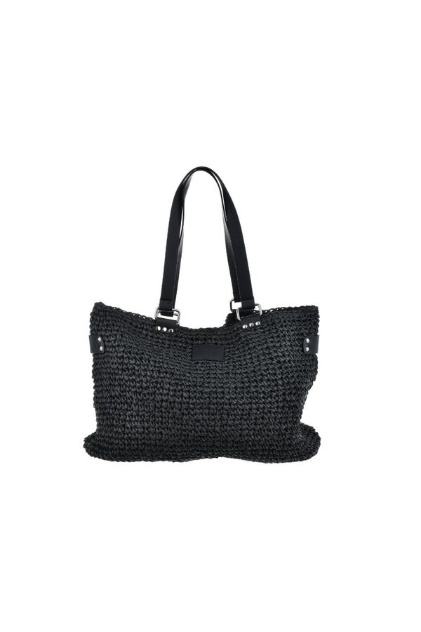 BIG STAR LARGE KNITTED BAG BLACK