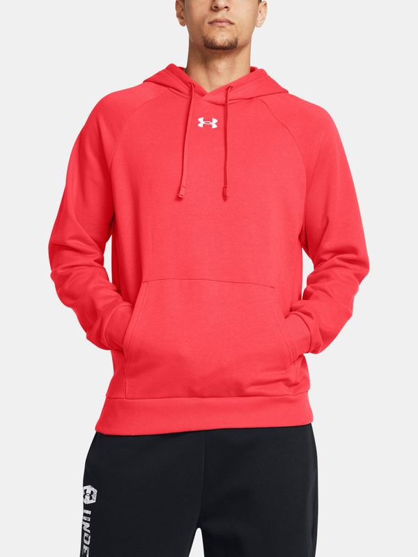 MEN'S SWEATSHIRT UNDER ARMOUR UA RIVAL FLEECE HOODIE-RED - MEN'S