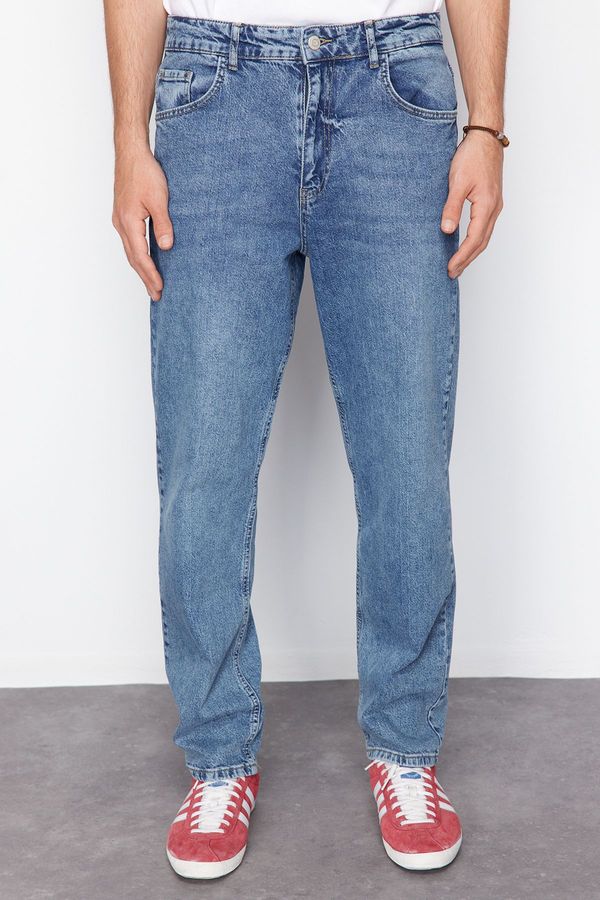 TRENDYOL INDIGO BAGGY/90'S STRAIGHT FIT JEANS LOOSE DENIM TROUSERS
