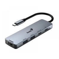 Genius UH-500 5-in-1 USB Hub srebrni