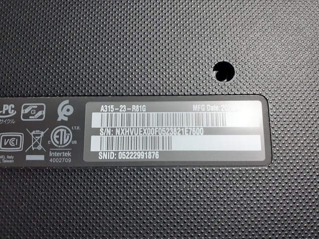 DONJE KUCISTE ACER ASPIRE 3 A315-23 SERIIES