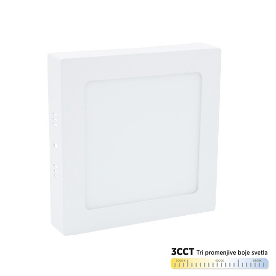 M12NK-CCT beli 12W 3000~6500K nadgradni kvadratni LED panel Mitea Lighting