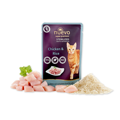 Nuevo adult sterilized chicken&rice sosić za mačke 85g