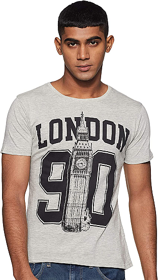 ALCOTT MUŠKA SIVA MAJICA 95% PAMUK 5%VISKOZA LONDON TS10997UOS17 (S M)