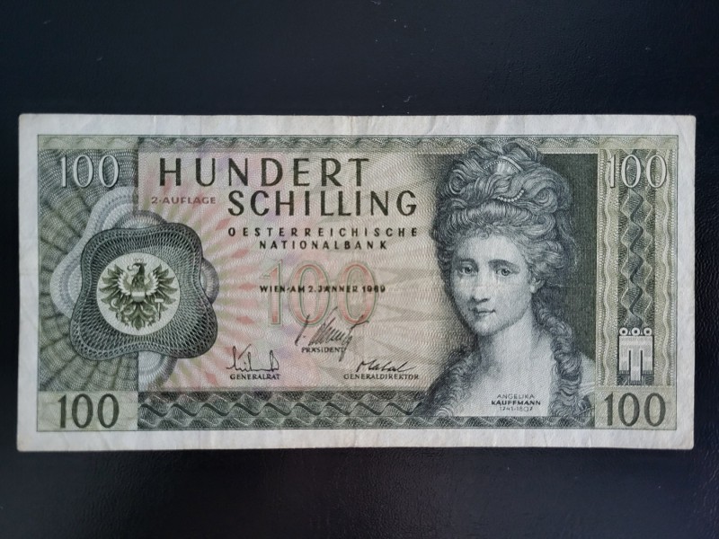 AUSTRIJA 100 Šilinga, 1969, II izdanje (2. Auflage)