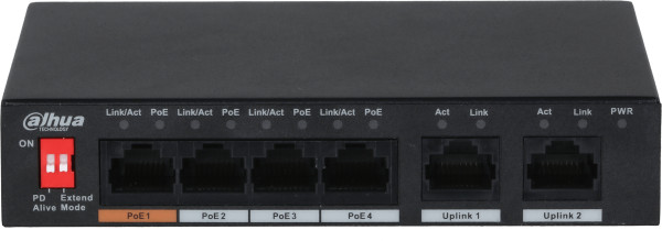 Dahua Switch PFS3006-4ET-60-V2 POE 4-PORTNI SA 2 UPLINK-A