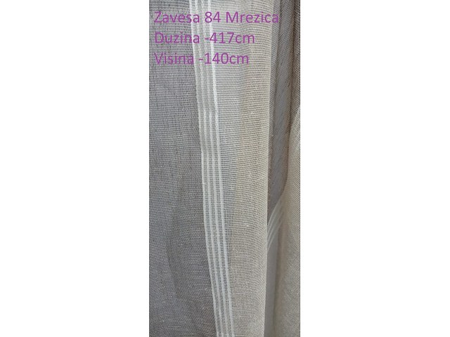 Zavesa 84 Mrezica Duzina -417cm Visina -140cm