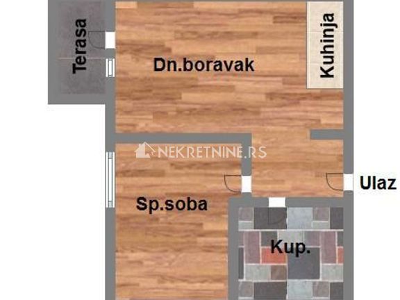 Dvosoban 40m2 Trandžament