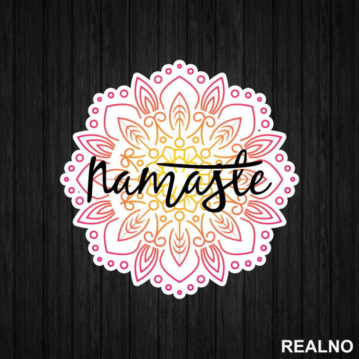 NAMASTE - YOGA - NALEPNICA