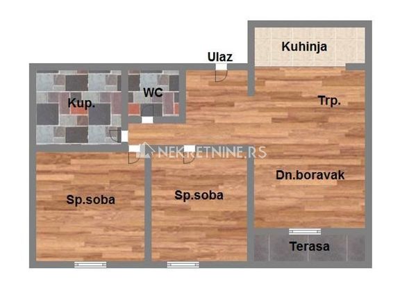 - LUX izgradnja - Trosoban 65m2 - Trandžament -