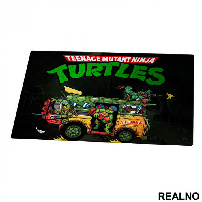 TURTLE VAN AND LOGO - NINDŽA KORNJAČE - PODMETAČ ZA STO