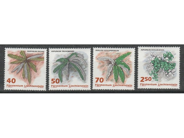 Liechtenstein - Ferns - 1992 - MNH