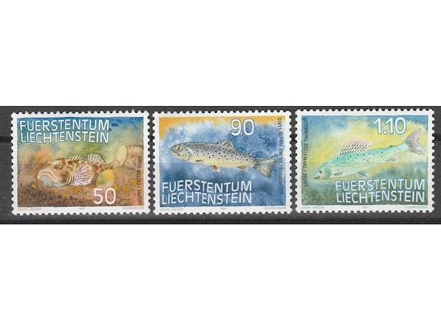 Liechtenstein - 1987 - Fish - MNH