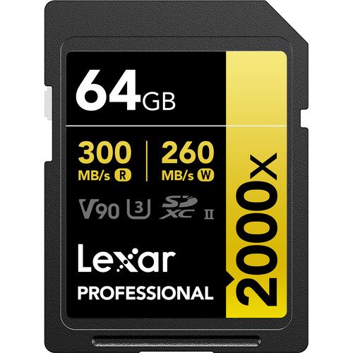 Lexar 64GB Professional 2000x UHS-II SD