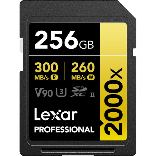 Lexar 256GB Professional 2000x UHS-II SD