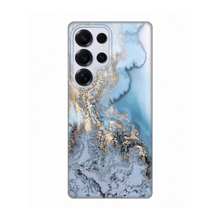 Maska(futrola) Silikonska Print za Samsung S938B Galaxy S25 Ultra Blue Gold Marble