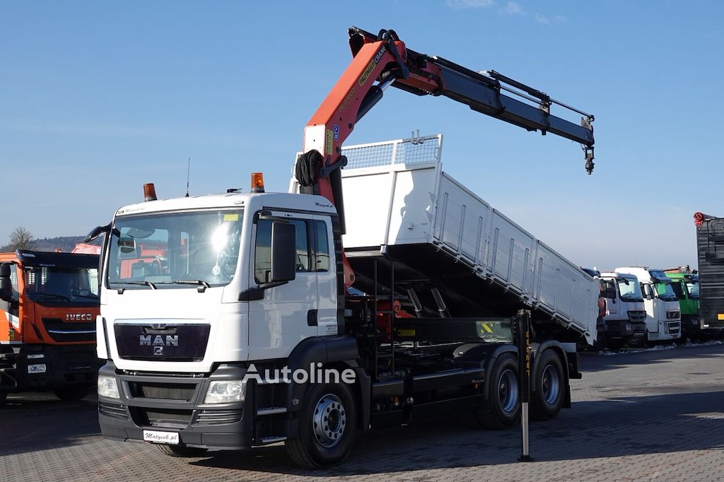 MAN TGS 26.320 / 6x4 / WYWROTKA TYLNO ZDYP - 5,3 M + HDS PALFINGER P kiper