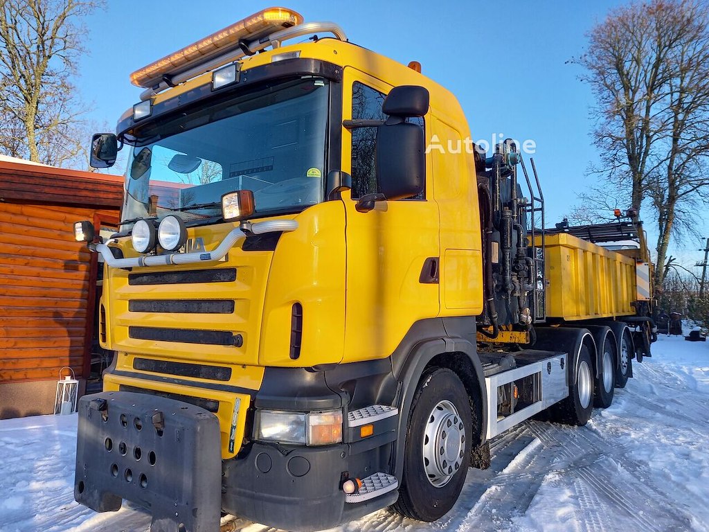 Scania R 420 bitumen heather, sprayer kiper