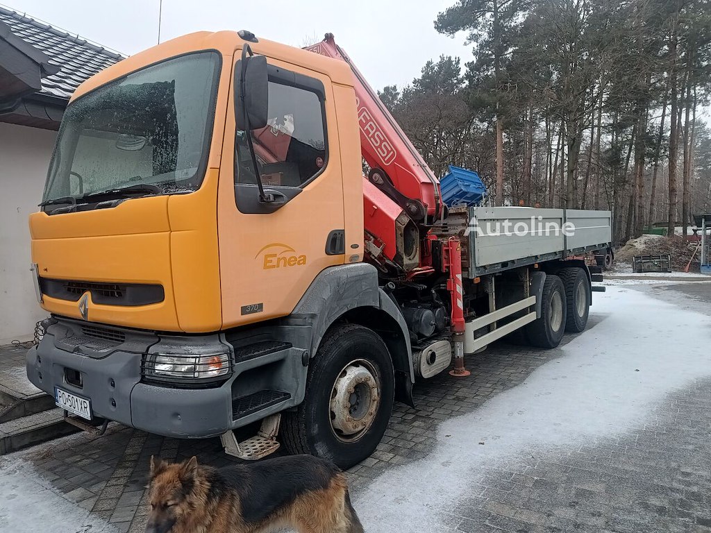 Renault Kerax 370DCI 6x4 FASSI F240 kamion s ravnom platformom