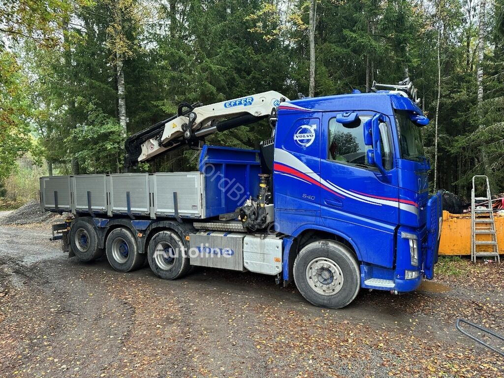 Volvo FH540 *8x4 *DUMPER + EFFER 315 + GRAB *PLATFORM 5.5m kamion s ravnom platformom