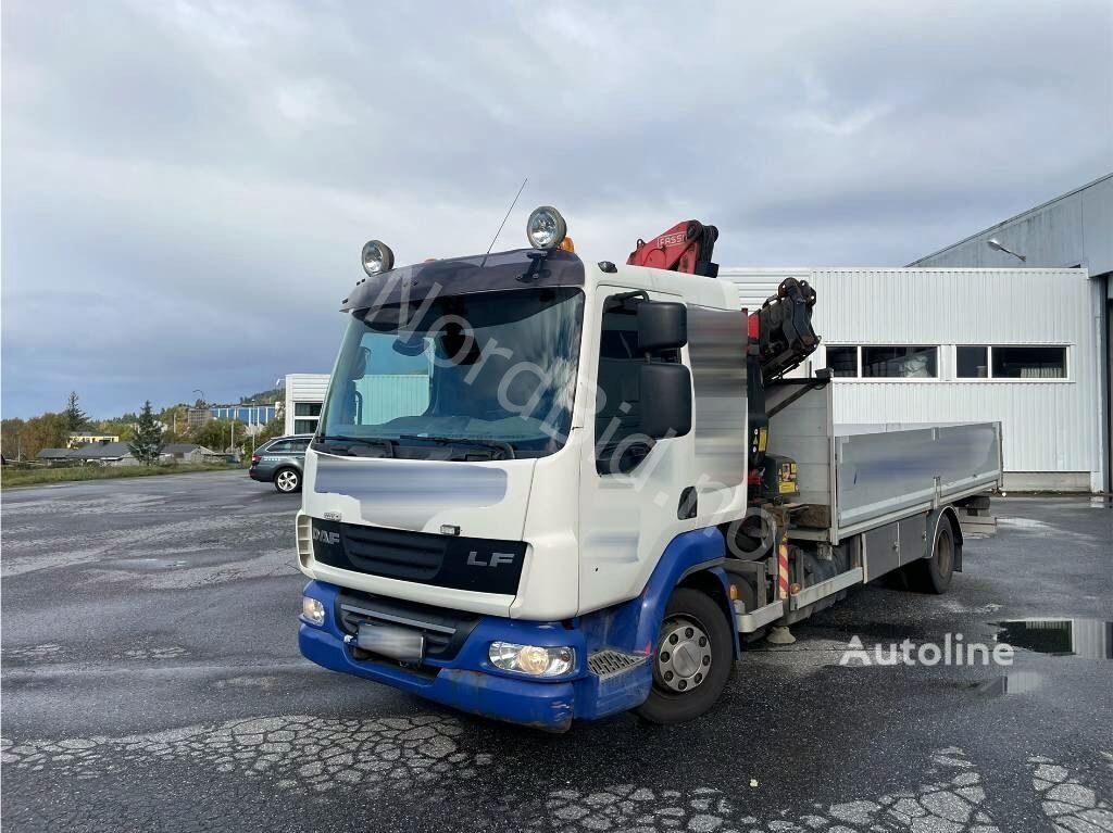 DAF FA 45.220 *crane FASSI F105 *PLATFORM 4.8m *EURO 5 *WEBASTO kamion s ravnom platformom