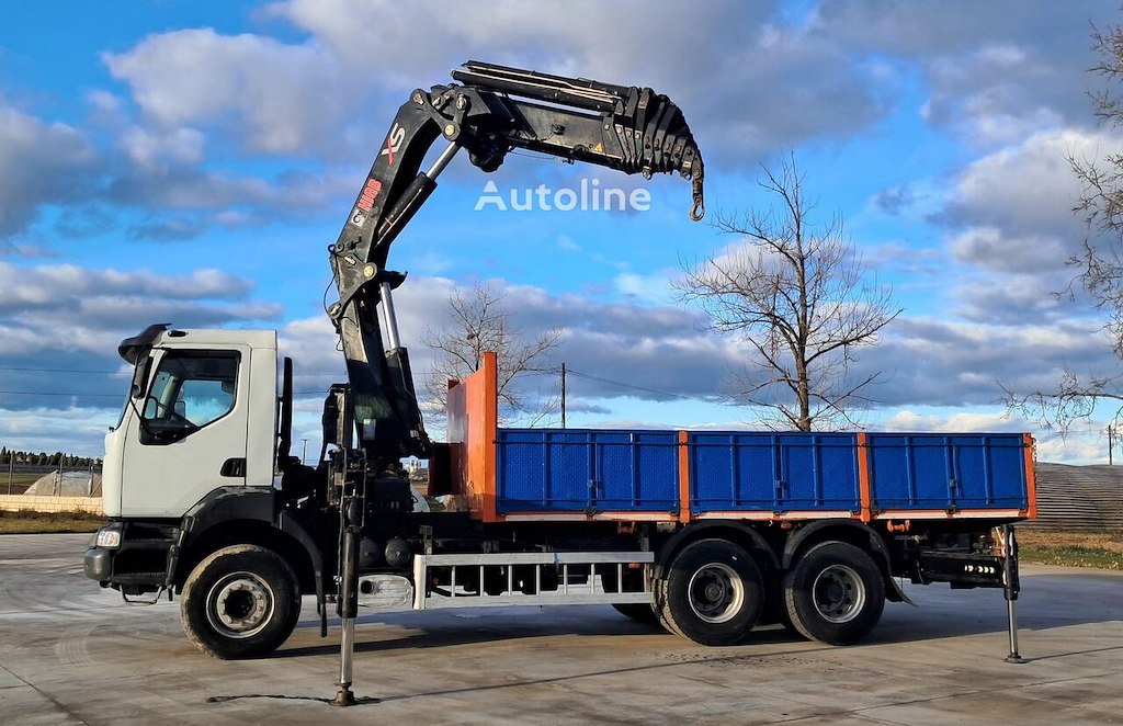 Renault CAMION GRUA RENAULT 370 6×4 HIAB 422 kamion s ravnom platformom