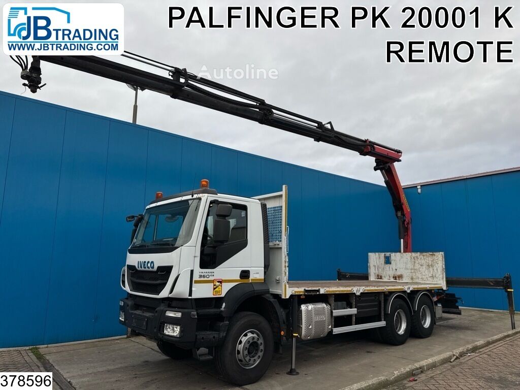 IVECO Trakker 360 6X4, EURO 6, Palfinger, Remote, Steel suspension kamion s ravnom platformom