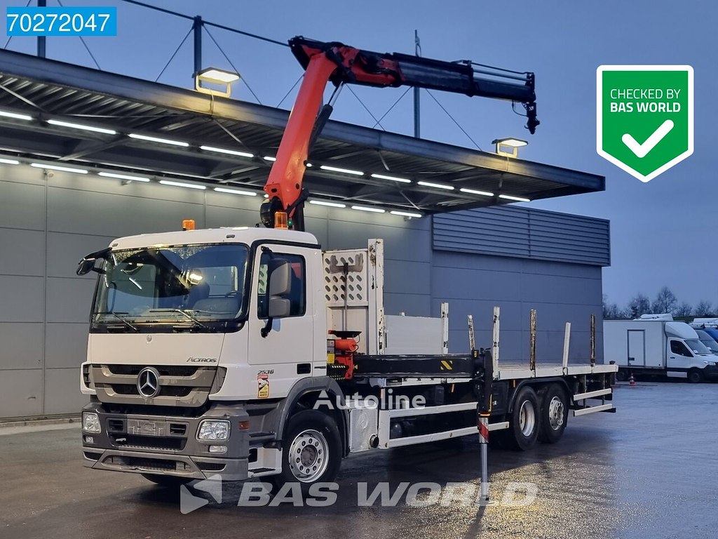 Mercedes-Benz Actros 2536 6X2 Palfinger PK14002-EH A Remote Lift+Lenkachse EEV kamion s ravnom platformom