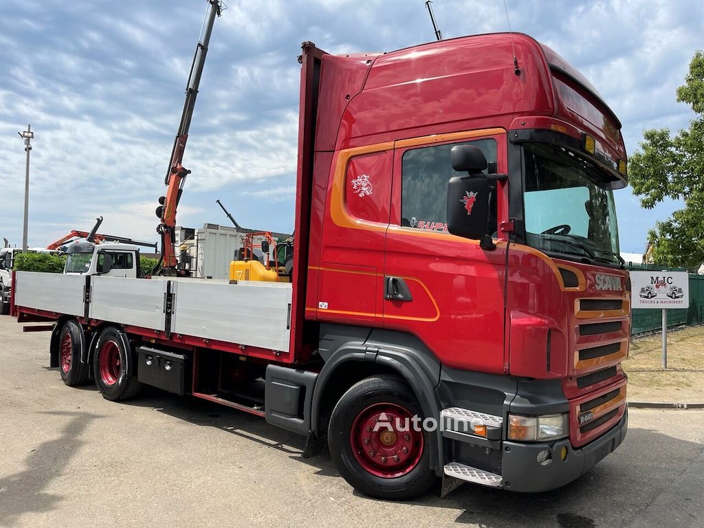 Scania R440 6x2 TOPLINE RETARDER - platform 7m35 - LIFT + STEERING AXLE kamion s ravnom platformom