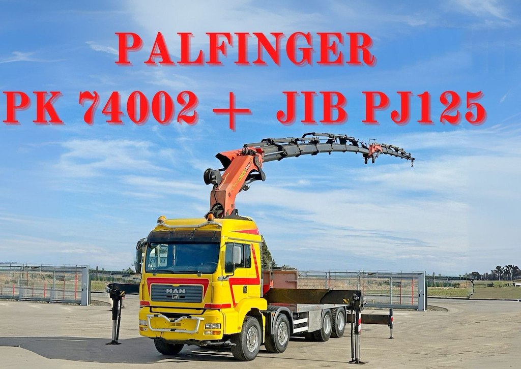 MAN TGA 32.460 * PK 74002 + JIB PJ125 + PILOT / 8x4 kamion platforma