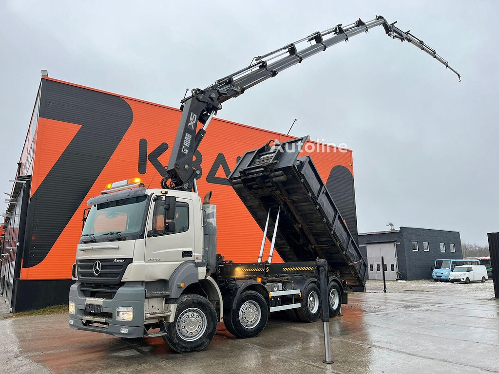 Mercedes-Benz Axor 3243 8x4 Hiab 322E-6 + JIB / WIRE LIFT L=5000 mm kamion sa kukom za podizanje tereta