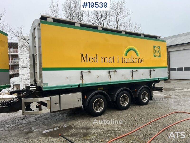 Atka R.Simensen A/S 3 axle trailer w/ tipper, container attachme prikolica kiper