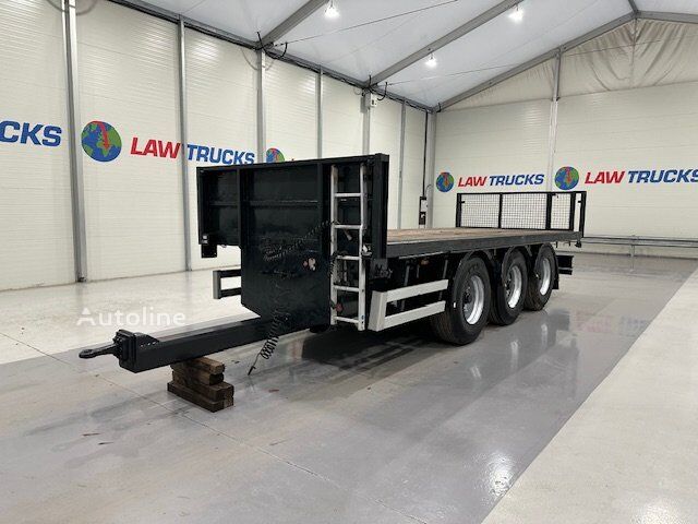 Montracon Tri Axle Flatbed Drawbar Trailer prikolica platforma