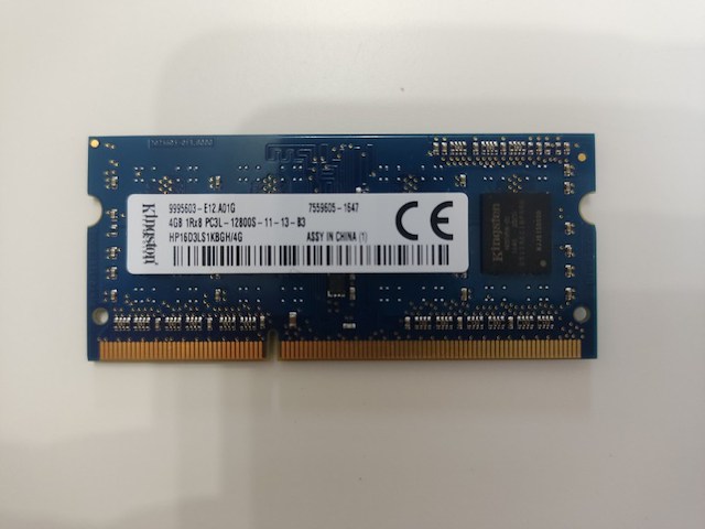 Laptop memorija 4GB DDR3L Kingston