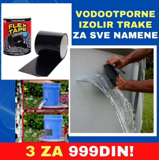 Vodootporna izolir traka za sve namene 3 za 999din!