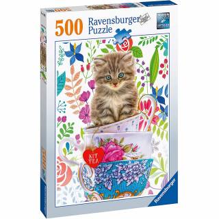 Ravensburger puzzle Mačka u šolji RA15037