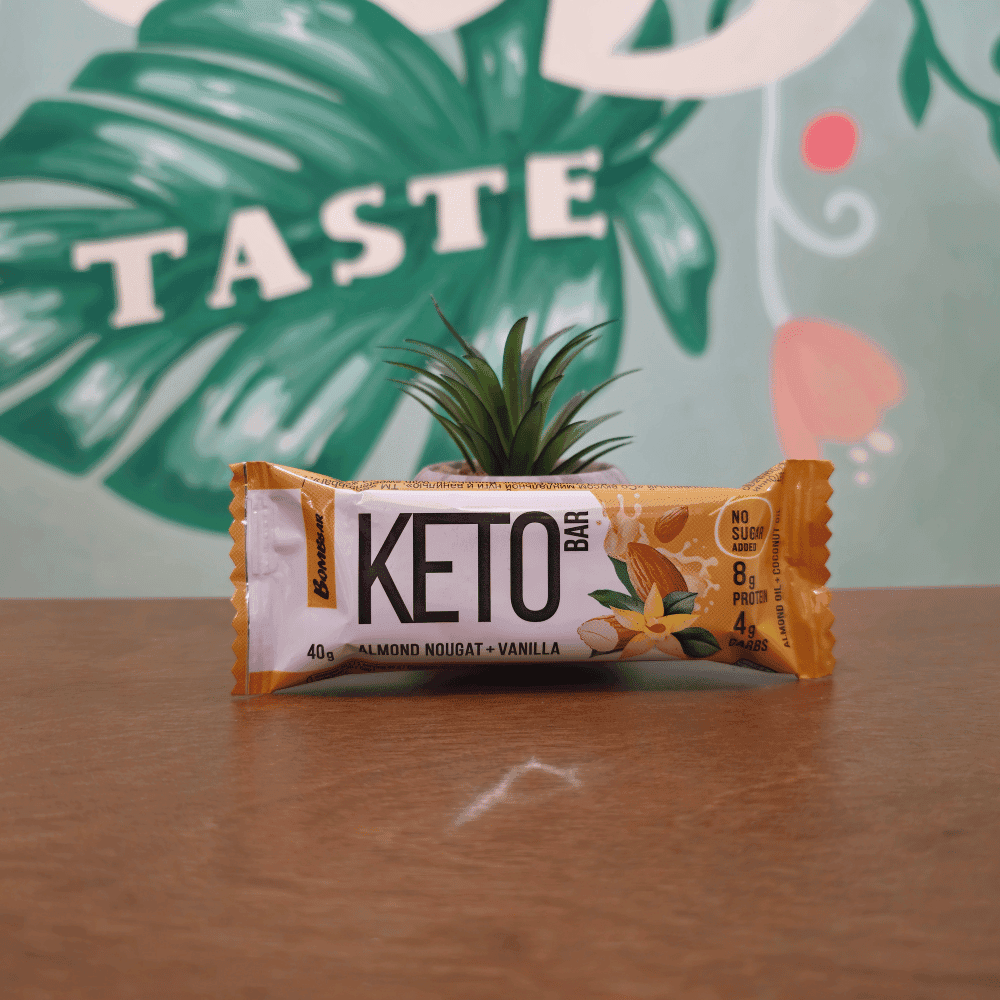 Bombbar – Keto Bar – Badem Nugat I Vanila 40g