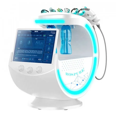 Aparat za negu lica-High quality Ice Blue Ultrasonic RF Aqua Skin Scrubber Anti-wrinkle HydraOxygen