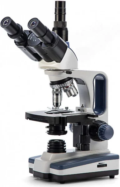 Swift SW350T 40X-2500X Magnification, Siedentopf Head, Research-Grade Trinocular Compound Lab Microscope with Wide-Field 10X and 25X Eyepieces, Mechanical Stage, Abbe Condenser, Camera-Compatible